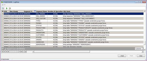Restore Database after fatal User Error